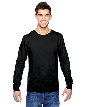 Fruit Of The Loom Fruit Of The Loom T-shirt &agrave; manches longues et encolure ronde pour homme - Noir - Medium