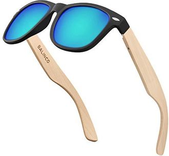Balinco Set de lunettes de soleil en bambou pour hommes et femmes - avec lentilles polarisées TAC pour une vision intense - durable & durable - incl. une boît