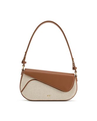 JW PEI Damen Addisyn Schultertasche - Braun Canvas