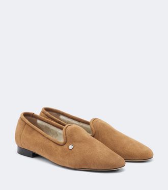 Toteme Mocassins en daim et shearling