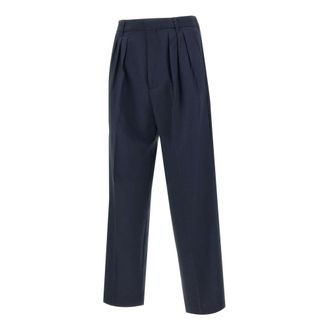 Kenzo Homme, Pantalons, Bleu, Taille: W36 Pantalon de tailleur pliss&eacute; en laine vierge
