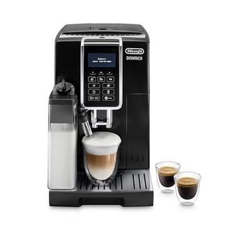 DeLonghi Dinamica ECAM 350.55.B Kaffeevollautomat mit LatteCrema Milchsystem, Cappuccino, Espresso und Kaffee auf Knopfdruck, Digitaldisplay, 2-Tassen-Funktion