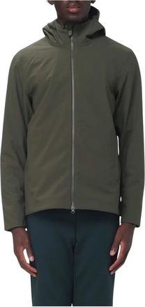 Save The Duck Gerade Rei&szlig;verschluss-Jacke mit hohem Kragen - - Jackets - Herren - Gr&uuml;n - S