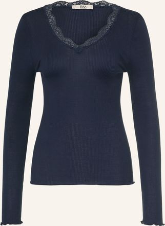 Rosemunde Longsleeve Balta Mit Spitze blau