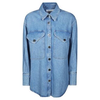 Dondup Damen, Blusen & Hemden, Blau, SGr&ouml;&szlig;e