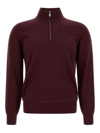 Brunello Cucinelli Pull Col Rond - Rouge Brun