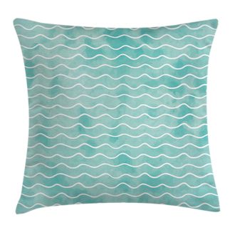 Generic Cushion Covers Nautisches, Sanft Pastellfarbenes Ozeanwellenmuster - Sommerliche Grafik Throw Pillow Covers Fashion Kissenbezug Zierkissenbez&uuml;ge for E