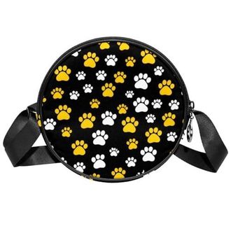 Generic Petit sac &agrave; bandouli&egrave;re circulaire pour femme, petit sac &agrave; bandouli&egrave;re avec fermeture &eacute;clair et bretelles r&eacute;glables style d&eacute;contract&eacute; pour femmes et f