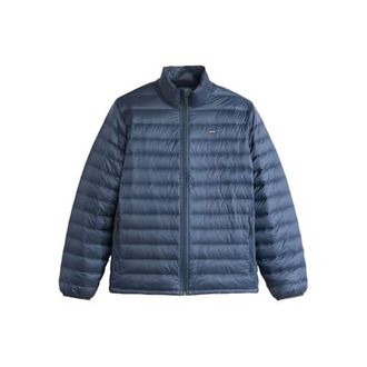 Levi's Doudoune Fine Bleue matelass&eacute;e &agrave; Coupe Droite et avec Un col Montant - Taille l