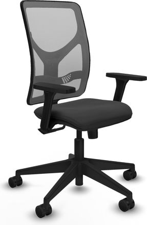 Piqueras y Crespo B&uuml;rostuhl, grau, mit 3D-Armlehnen, h&ouml;henverstellbare Lendenwirbelst&uuml;tze, ausgestattet mit 3 Positionen und Schneideschaum. Mit Rollen von 65 mm Nylon.