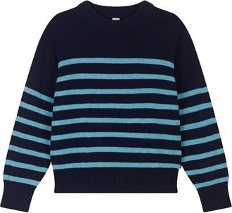 Petit Bateau Pull Femme, Bleu Smoking / Bleu Azul, L