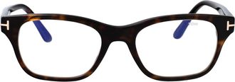 Tom Ford unisex, Accessoires, Noir, Taille: 53 MM Blue Block Rectangular Opticals