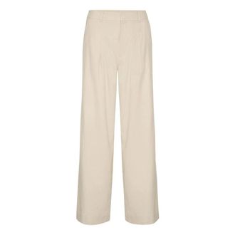 Gestuz Beige Leinenhose mit hoher Taille - - Trousers - Damen - Beige - XS