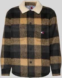 Tommy Jeans Oversized Hemdjacke mit Teddy-Fleece