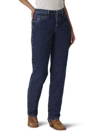 Wrangler Blues Womens Relaxed Jean,Antique Indigo,12x30