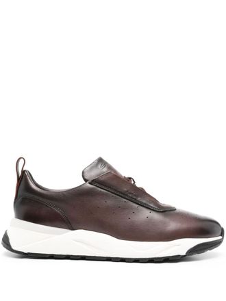 Santoni Sneakers aus Leder - Braun