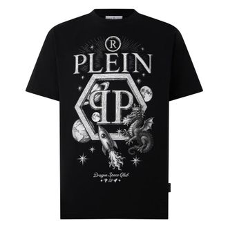 Philipp Plein Homme, Tops, Noir, Taille: 2XL T-Chemises
