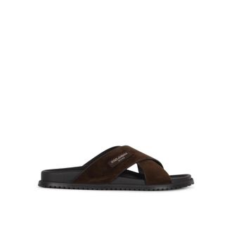 Dolce & Gabbana Slipper - - Shoes - Herren - Braun - 43 EU