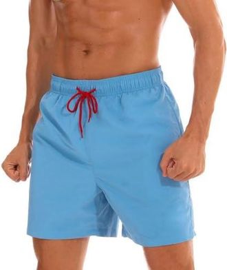 Generic HUIWDP Short de bain d&eacute;t&eacute; pour homme - Style d&eacute;contract&eacute; - Surf - Short de sport - Taille &eacute;lastique, A1, XXL