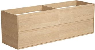 Vente-Unique Vente-unique - Meuble sous vasque suspendu - Placage chêne - 150 cm - milipam