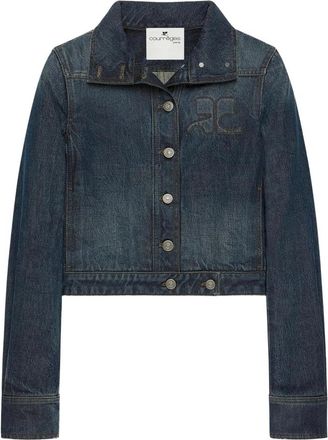 Courr&egrave;ges Trucker Jacket - - Jackets - Damen - Blau - XS