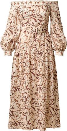 Adrianna Papell Midikleid Printed Midi Dress Vintage- und romantisches kn&ouml;chellanges Midikleid