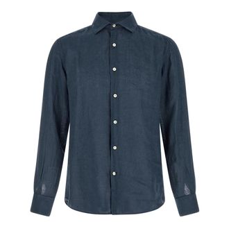 MC2 Saint Barth Homme, Chemises, Bleu, Taille: M Pamplona Linen Shirt