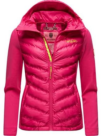 Navahoo Veste de mi-saison légère pour femme - Veste matelassée avec capuche - Avec XS-XXL, Rose, XS
