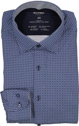 Olymp Herren Hemd blau gemustert