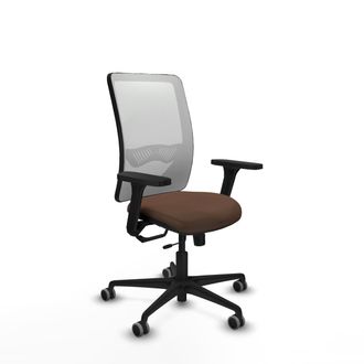 Piqueras y Crespo Zulema Home Office Schreibtischstuhl mit 3D-Armen, h&ouml;henverstellbare Lendenwirbelst&uuml;tze, ausgestattet mit Syncro/Traslack und Schneideschaum, Wei&szlig;/Dun