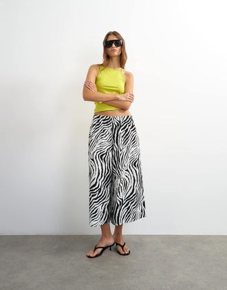 Topshop Culotte &agrave; imprim&eacute; z&eacute;br&eacute;-Multi