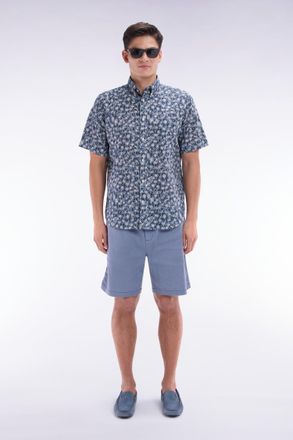 Eden Park Bermuda &Agrave; Taille &Eacute;lastiqu&eacute;e En Lyocell Et Coton Stretch Gris