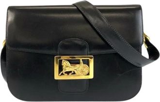 Celine Sac bandouli&egrave;re en cuir Pre-owned - Femme - Pre-owned - Noir - Taille: ONE Size