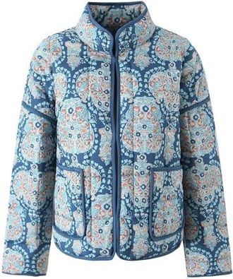 Generic Vestes pour femmes 2026 Veste &agrave; rayures verticales pour femmes, manteau dhiver chaud et &eacute;l&eacute;gant, bleu, L
