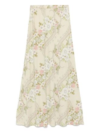 Faliero Sarti jupe longue à imprimé graphique - Tons neutres