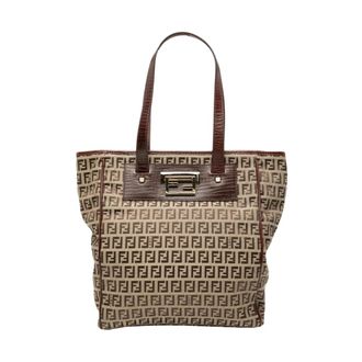 Fendi Sac cabas imprim&eacute; Pre-owned - Femme - Pre-owned - Brun - Taille: ONE Size