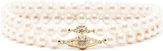 Vivienne Westwood Femme, Accessoires, Beige, Taille: ONE Size Two-row Choker Necklace