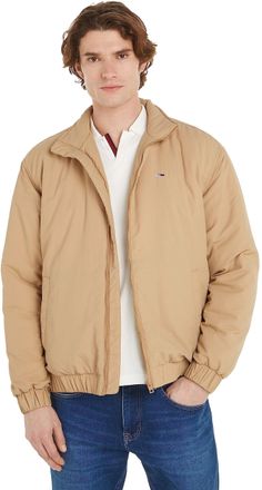 Tommy Jeans Herren Windbreaker Jacke Essential Stehkragen, Beige (Relic Tan), 5XL