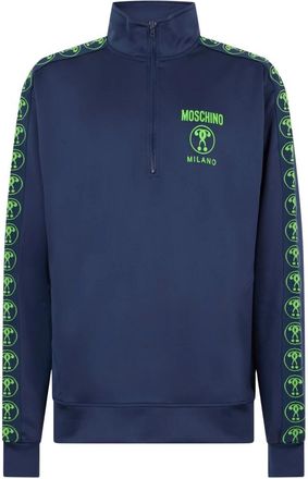 Moschino Homme, Sweatshirts et sweats &agrave; capuche, Bleu, Taille: 3XL SweaT-shirt z zipp&eacute;