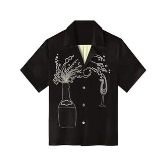 Keephen keephen Oc&eacute;an Homard Chemise &agrave; Boutons Femmes Hommes &Eacute;crevisse Impression 3D Chemise Hawaiienne Col &agrave; Revers Plage Vacances Chemise de Bowling