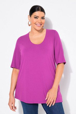 Ulla Popken T-Shirt Shirt 1/2 Arm Doublelayer