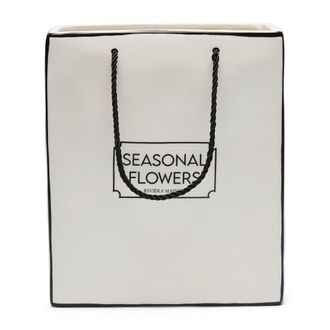 Riviera Maison Rivi&egrave;ra Maison - Elegante Vasenform in W01 - Wei&szlig;, P80 - Porzellan 15x25x28.5 cm