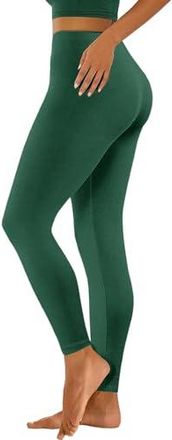 Generic Jeggings en velours côtelé noir pour femme - Legging taille haute à pois pour femme, Vert, M