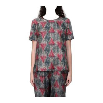 Max Mara MM Bluse aus Satin - - Tops - Damen - Mehrfarbig - L