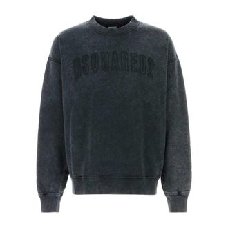 Dsquared2 Graphit Baumwoll Sweatshirt - - Sweatshirts & Hoodies - Herren - Grau - M