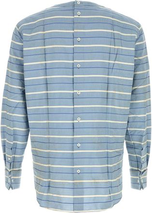 Prada Striped Chambray Shirt - Blue