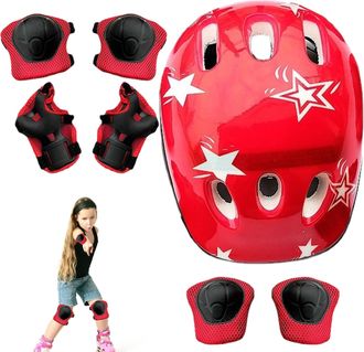 Generic Set mit und Pads f&uuml;r Kinder, Fahrrad, Skateboard, Knie, Ellenbogenschutz Schutzausr&uuml;stung - atmungsaktive, verstellbare Hutschutzausr&uuml;stung, Knie-Skat