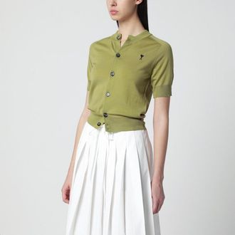 Ami Matcha green Ami De Coeur wool cardigan