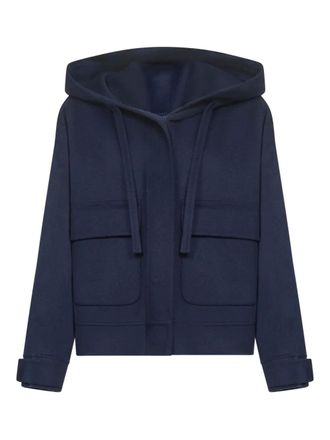Max Mara manteau Gary &agrave; capuche - Bleu