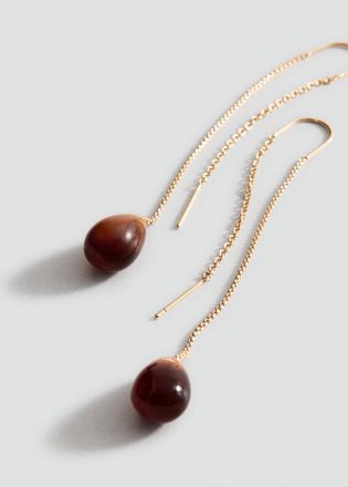 Mango Tropfen-Ohrh&auml;nger aus Kunstharz gold - Damen - Einheitsgr&ouml;&szlig;e - MANGO